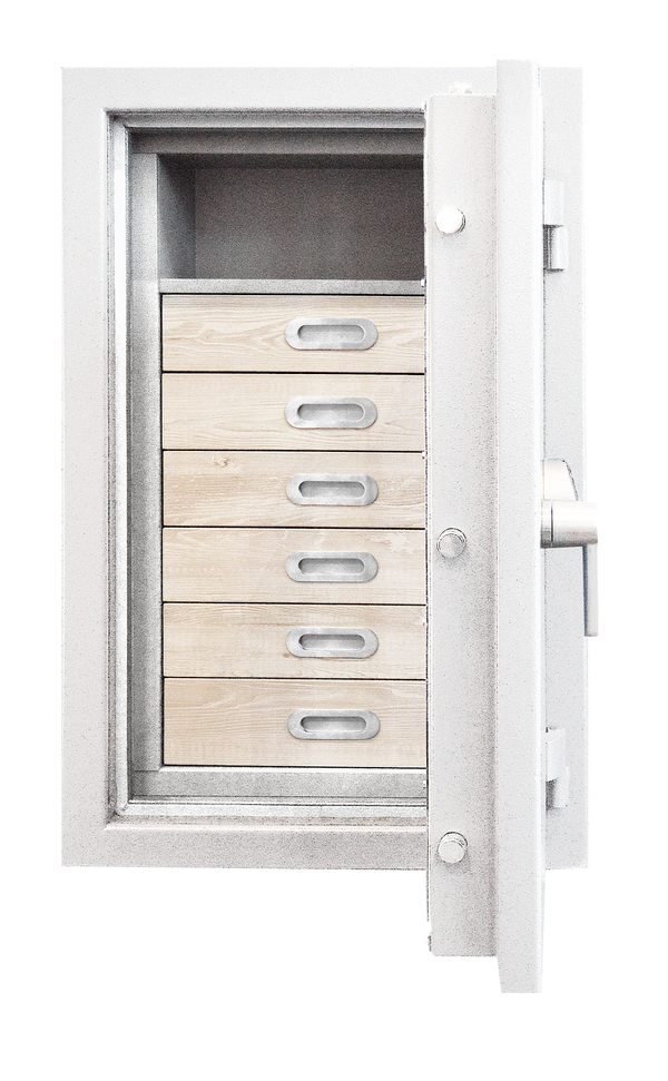 Luxury Safes - SÜPERB "M" with digital lock and 6 drawers lined with m ...