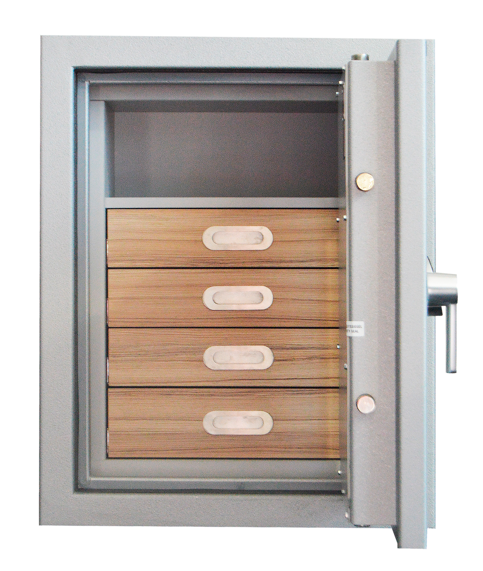 Luxury Safes - SÜPERB "S" with digital lock and 4 drawers lined with m ...